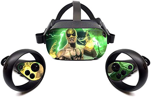 Oculus Quest VR Headset Skin sticker marvel iron fist Vinyl Decal for Headset and Controller by FELIPE SEIJI KUBA