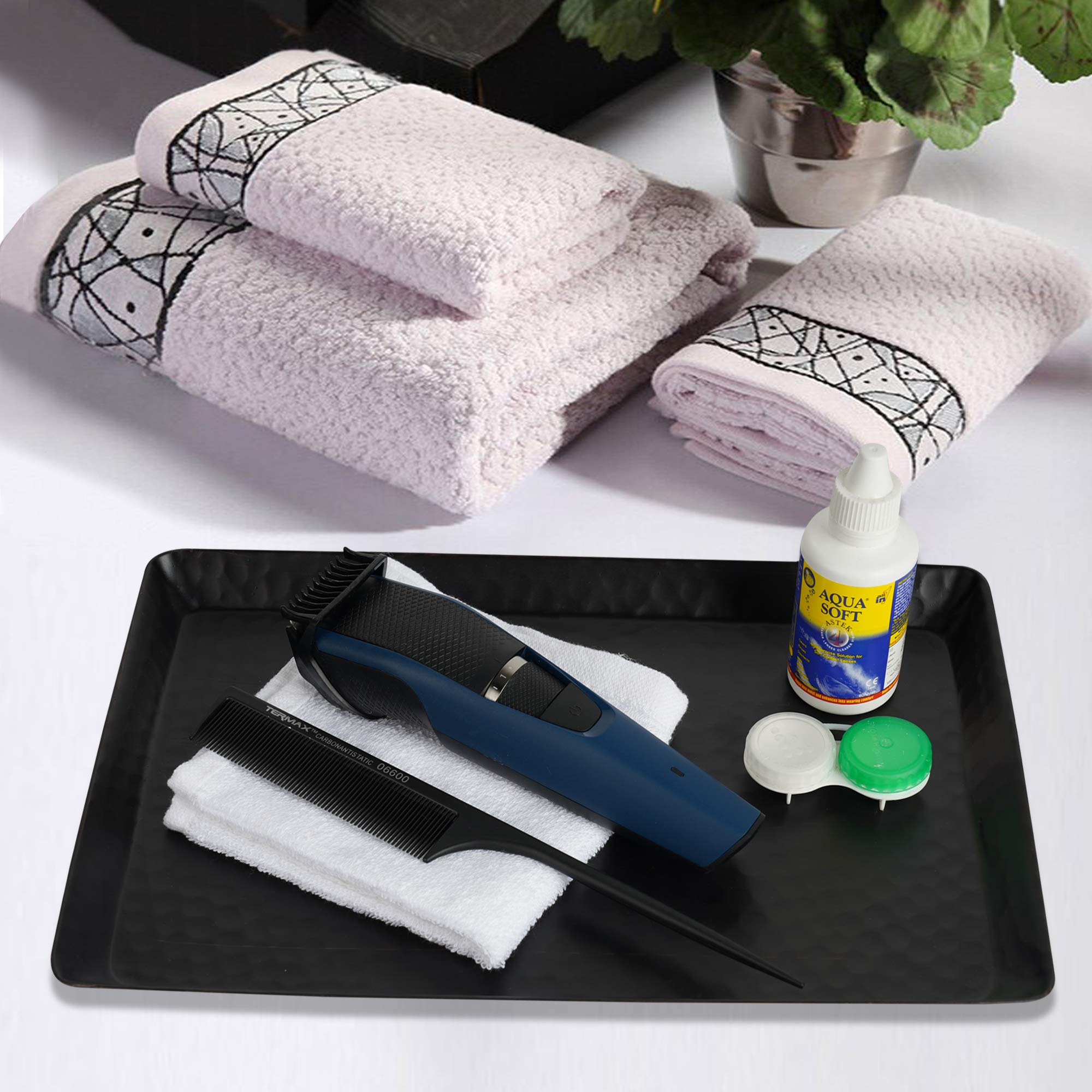 nu steel, Oil Rubbed Bronze nusteel Hammered Rectangular Vanity Decorative Home, Bathroom, Kitchen, Office, Countertops, Makeup Organizer Jewellery Perfume Holder Towel Tray