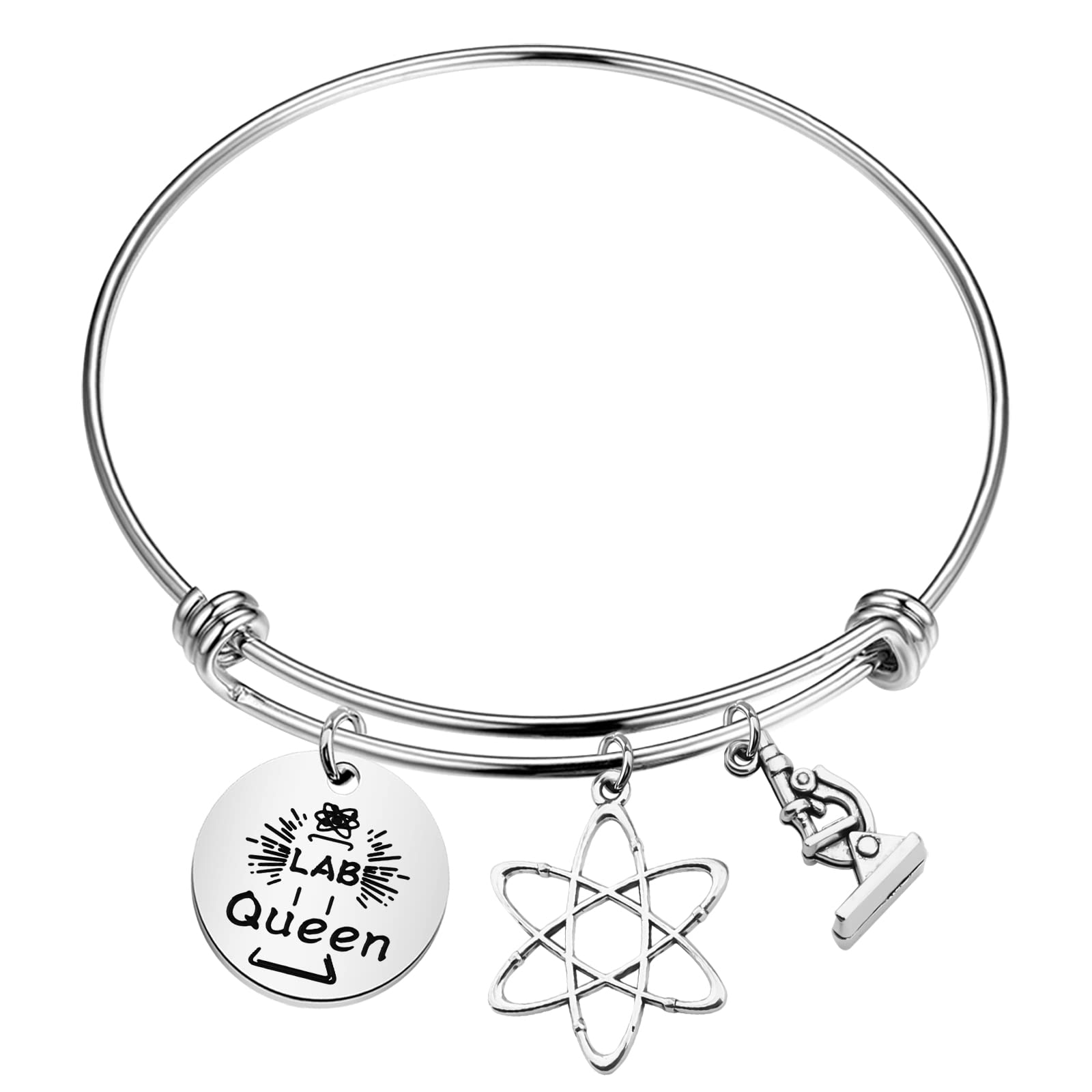 SEIRAA Lab Tech Gifts for Women Medical Technician bracelet Gift Lab Week Gifts Lab Queen Biologist Microscope Jewelry(LAB bracelet)