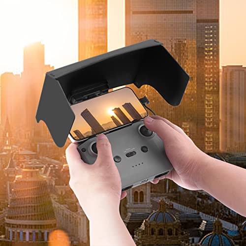 Sun Hood Sunshade for Mini 3 Pro Controller Accessories for 4.4 to 7.1inch Smartphone Screen Pocket Drones for Adults (Black, One Size)
