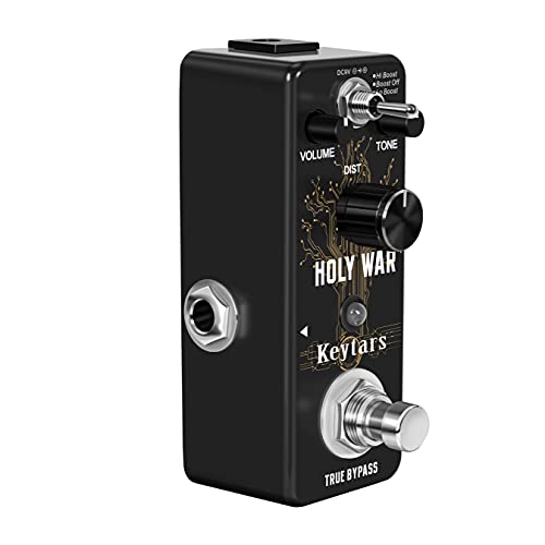 Keytars Heavy Metal Distortion Dist Pedal Holy War Analong Heavy Pedal for Electric Guitar Classic 80's Metal Sound True Bypass (KTS-305)