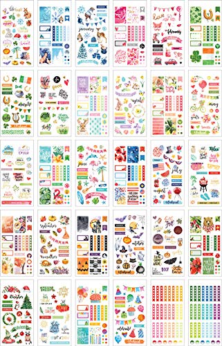 Paper House Productions Seasonal 30 Sheet Planner Sticker Book, Colors May Vary