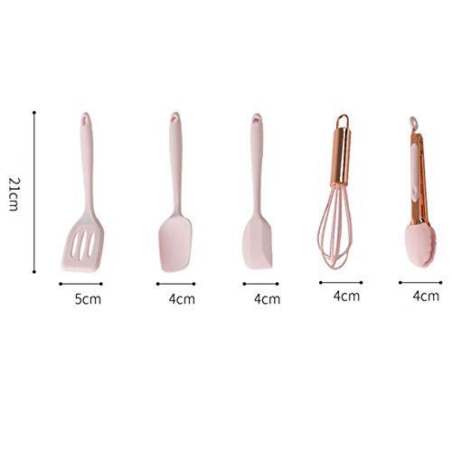 LMMDP Silicone Utensils Set Cooking Kitchenware Set Tongs Spatula Soup Spoon Non-stick Shovel Oil Brush Kitchen Tool