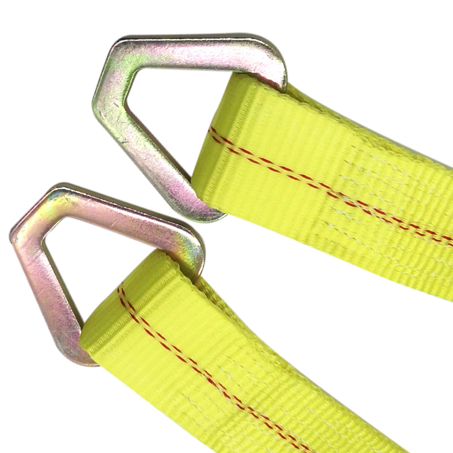 KJE Axle Tie Down Strap, 2"X36" Premium Axle Tie Down Strap with D-Ring Up to 10000lbs Capacity and Protective Sleeve-High Tension Proof & Heavy-Duty (1PSC x 10000LBS)