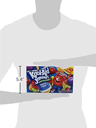 Kool-Aid Jammers Tropical Punch Flavored Kids 0% Juice Drink (10 ct Box, 6 fl oz Pouches)