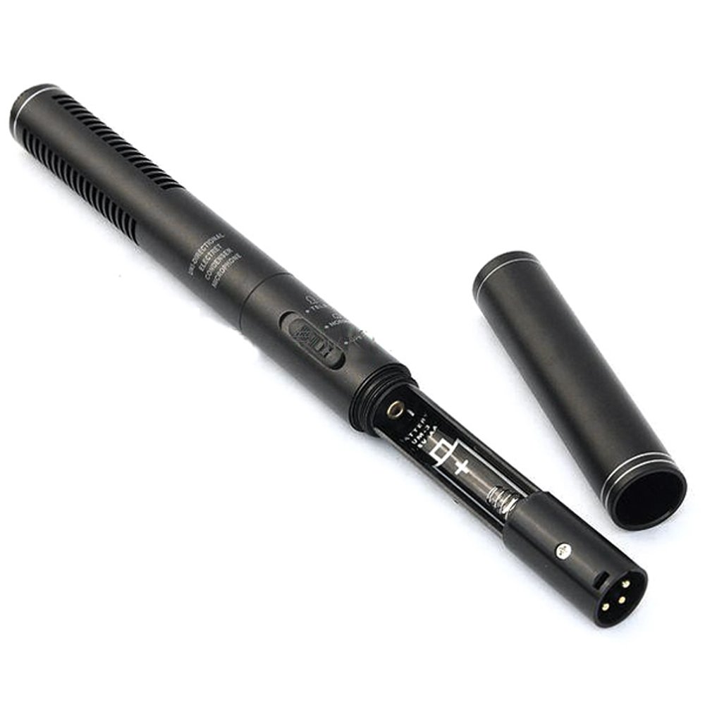 Ksalfoto 3.5mm DSLR Interview Condenser Uni-Directional Mic Shotgun Camera Camcorder Microphone