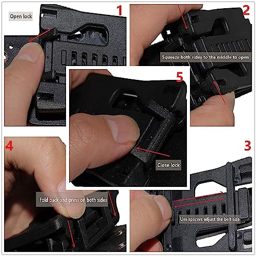 OERLA TAC OLK-033RD Outdoor Knife Fixed Blade Camping Hunting Survival Field Knife 420HC Full Tang Steel with Kydex Sheath and EDC Tactical Belt Clip