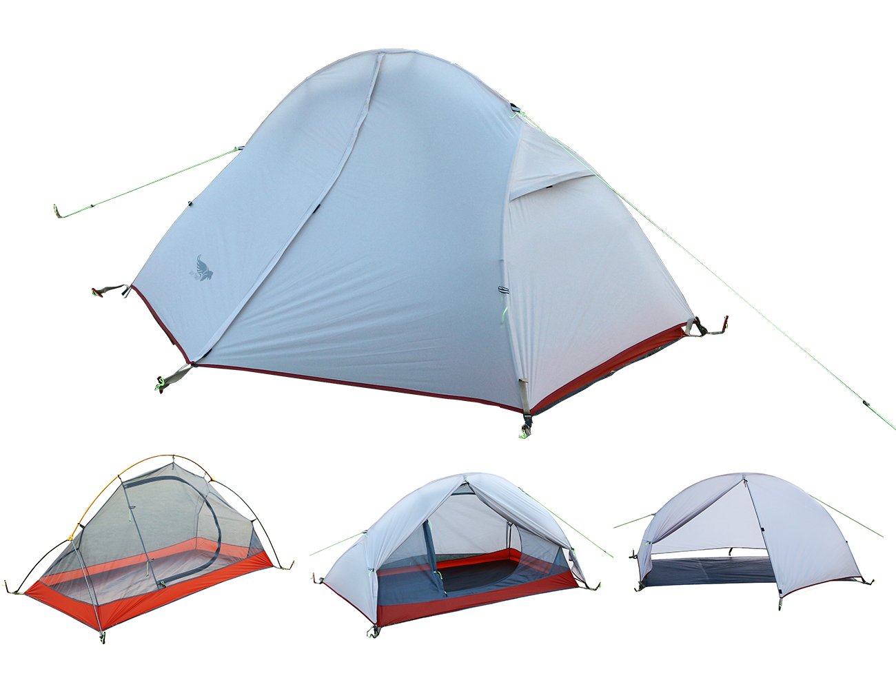 Luxe Tempo Ultralight 1 Person Solo Backpacking Tents (White)