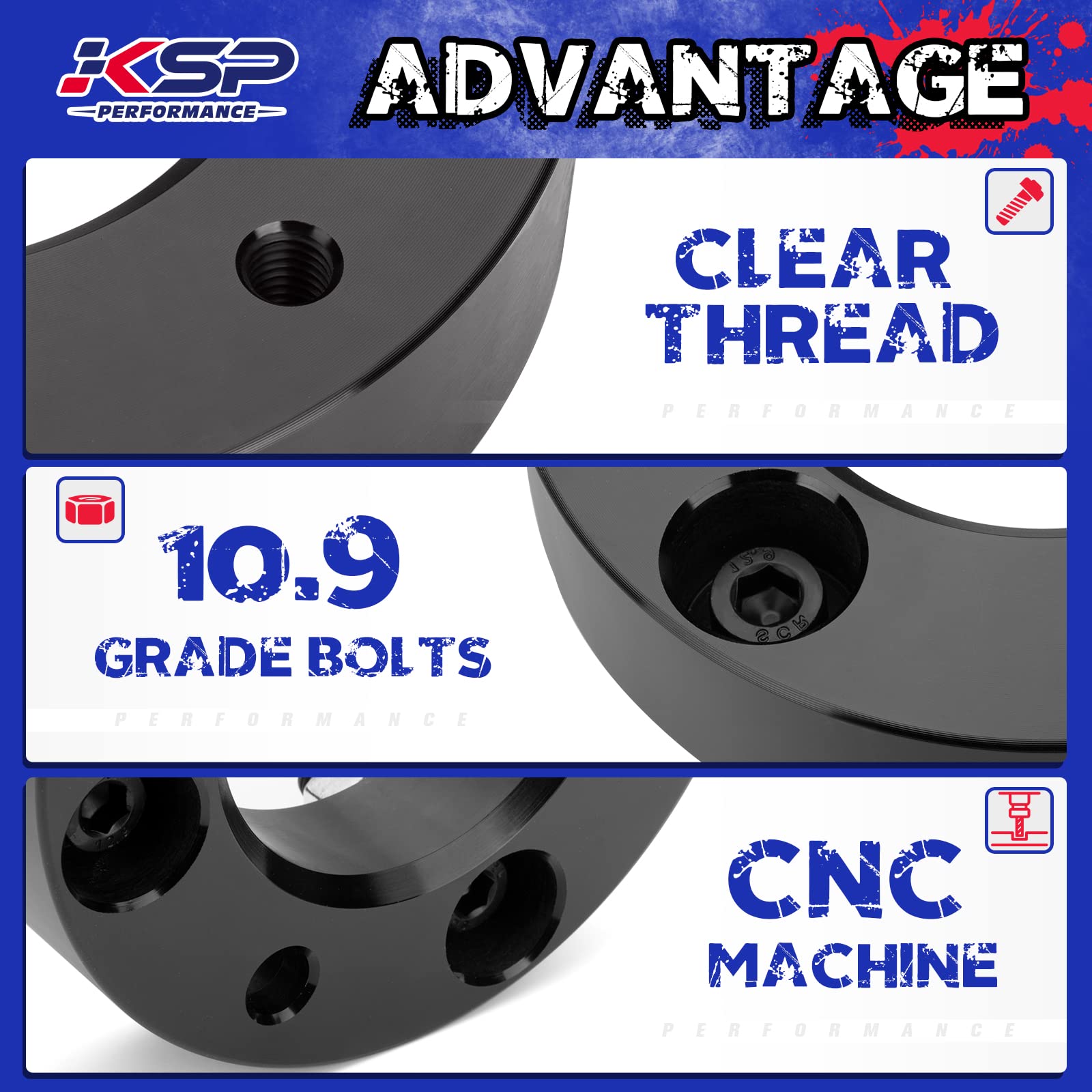 KSP 2in Level Kits for F150 2004-2023,2" Front Leveling Lift Kits Compatible with Ford Expedition 03-18,Lincoln Mark LT 2005-2008, Aluminum Forged Strut Spacers Raise the Truck 2inch(Package of 2pcs)