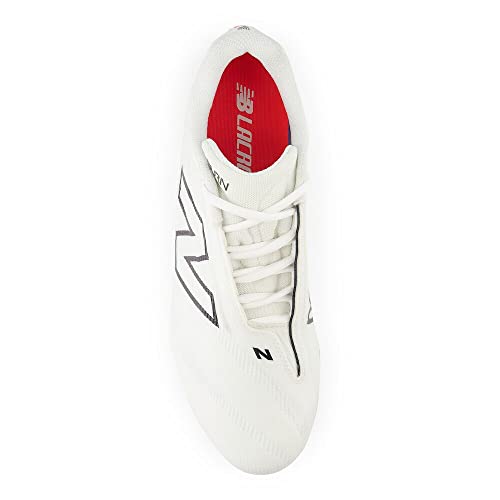 New Balance Unisex BurnX4 Lacrosse Shoe, White/Grey Matter, 12 US Men