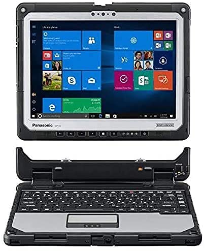 Panasonic Toughbook CF-33, Intel i5-6300U @2.40GHz, 12" QHD Multi-Touch + Digitizer, 8GB RAM, 256GB SSD, Wi-Fi, Bluetooth, Webcam, Rear Camera, Dual Pass, Premium Keyboard, Win 10 Pro (Renewed)
