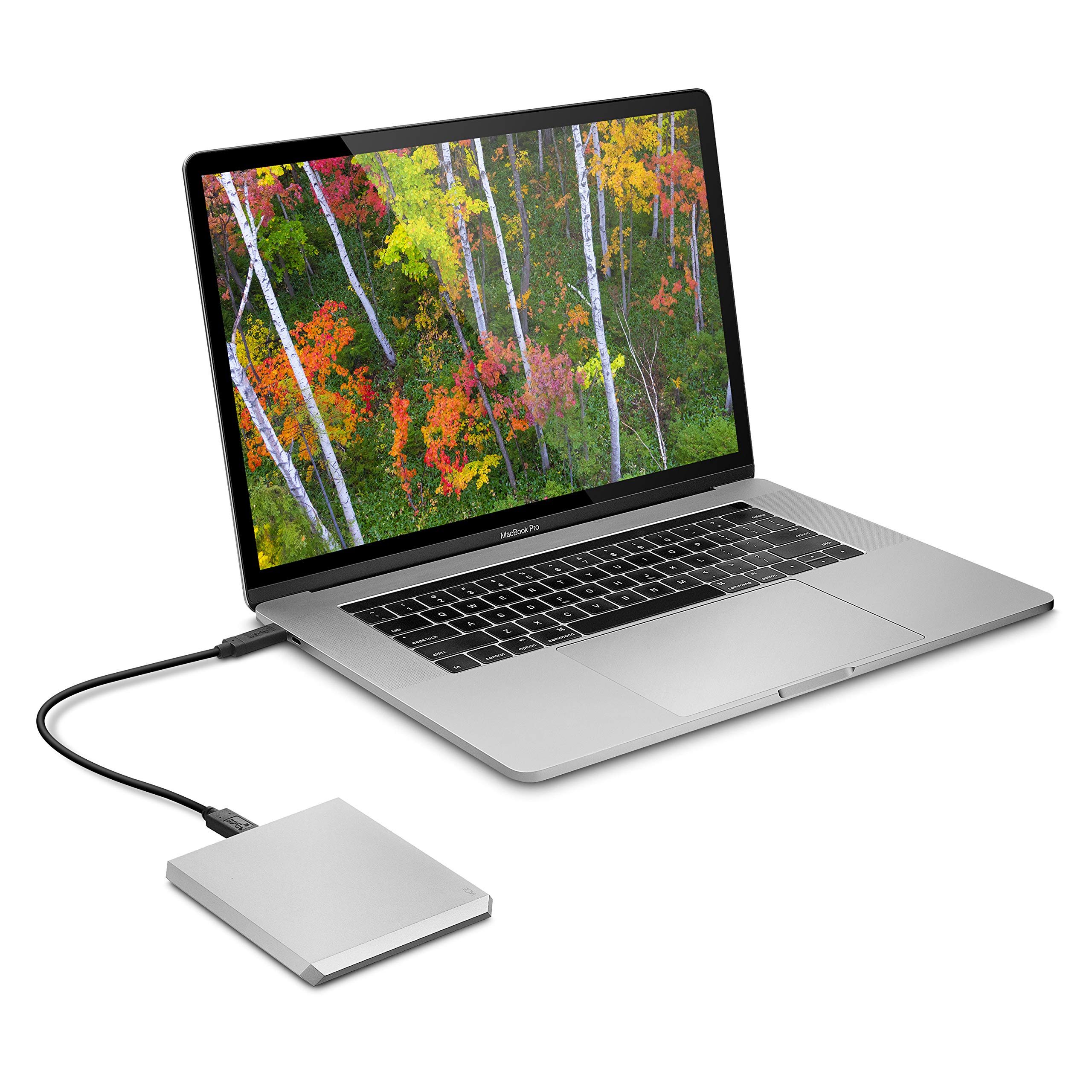 LaCie Mobile Drive 2TB External Hard Drive HDD – Moon Silver USB-C USB 3.0, 3.1 for Mac and PC Computer Desktop Workstation Laptop (STHG2000400)
