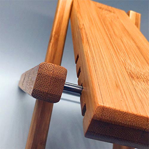 Miwayer Bamboo 4 Gears Adjustable Upscale Guitar Foot Rest Non-Slip Foot Stool Foldable Footrest from 4.5" up to 8",Accessory for Classical Acoustic Guitar Part