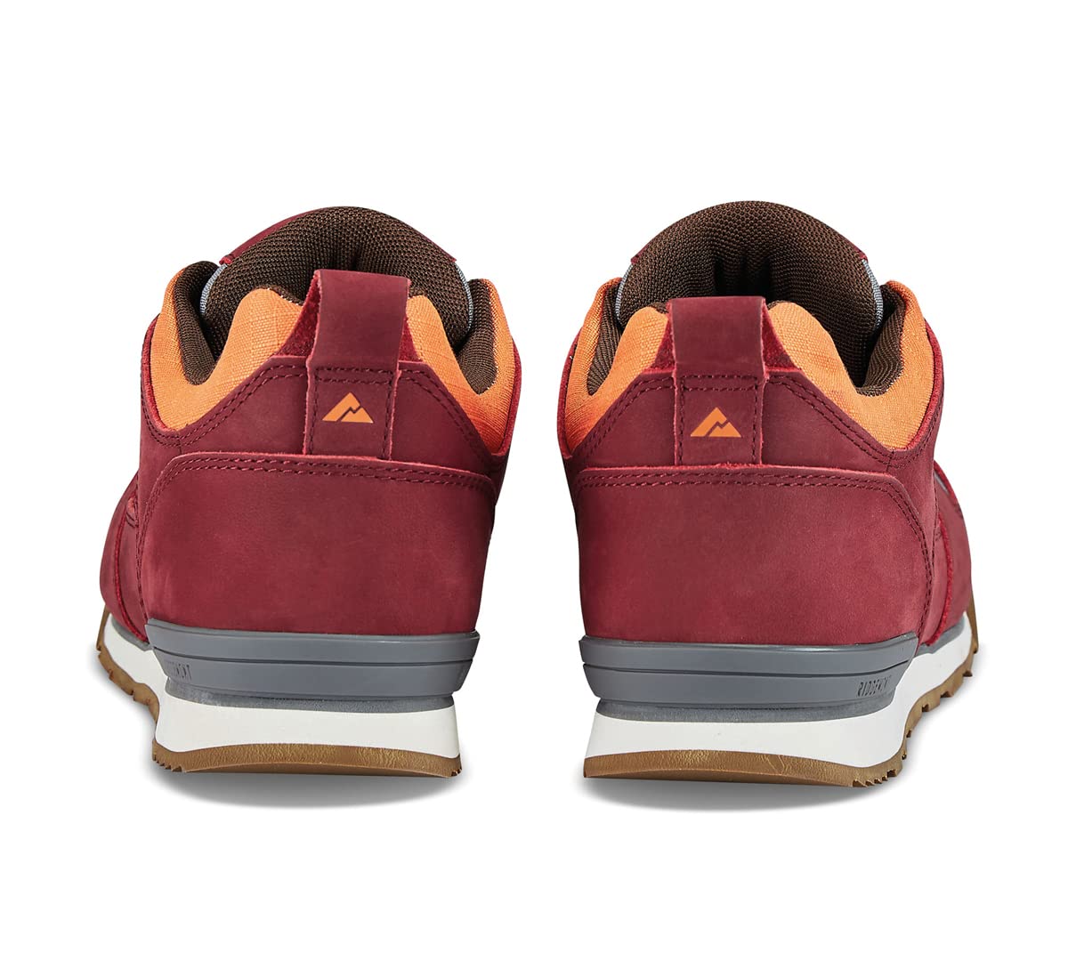 RIDGEMONT Monty Lo Mens Nubuck Leather Walking and Hiking Boots Burgundy/Charcoal US 11.5