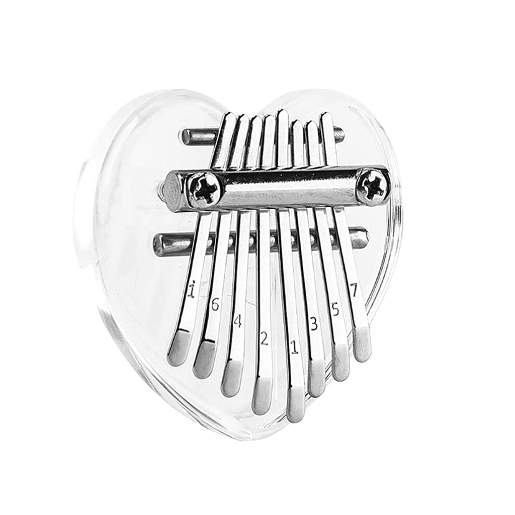 SDGH Portable Thumb Piano Crystal Musical Instrument Clear Mini Finger 8 Keys for Music Lovers Playing Accessories