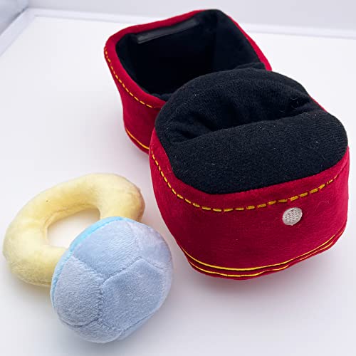 Valentine Gift Ring Box Plush Toy Love Ring Box Case Organizers Valentineās Day Marriage Proposal Wedding Anniversary Creative Gift for Mens Women, Red