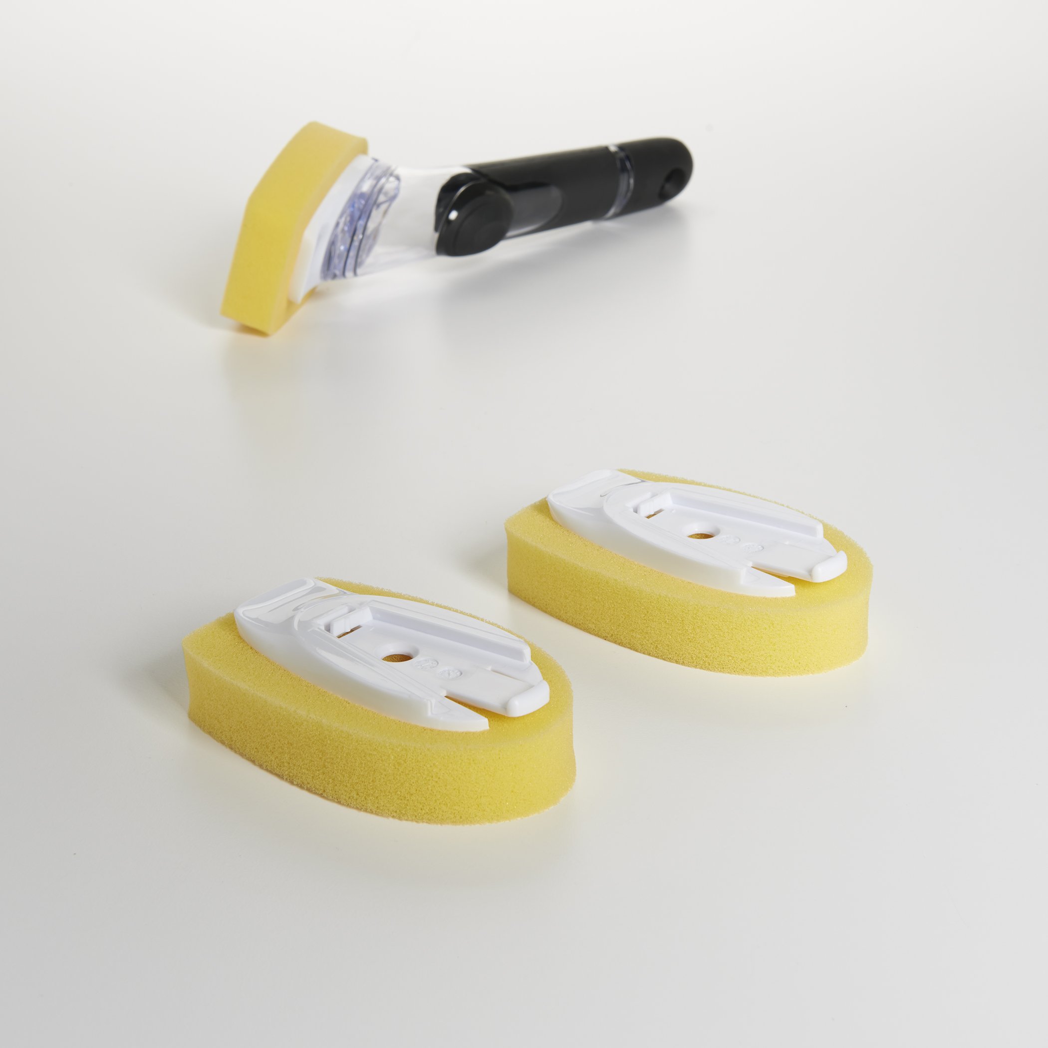 OXO Good Grips Soap Dispensing Dish Sponge Refills, 2-Pack,Yellow,1 EA & Good Grips Soap Dispensing Dish Sponge