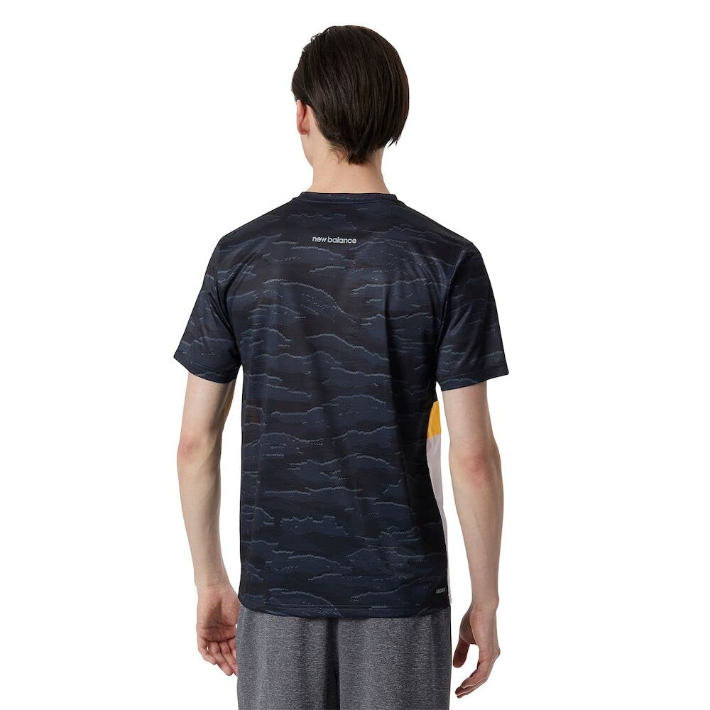 New Balance Men's Accelerate Short Sleeve, Black Camo , Medium