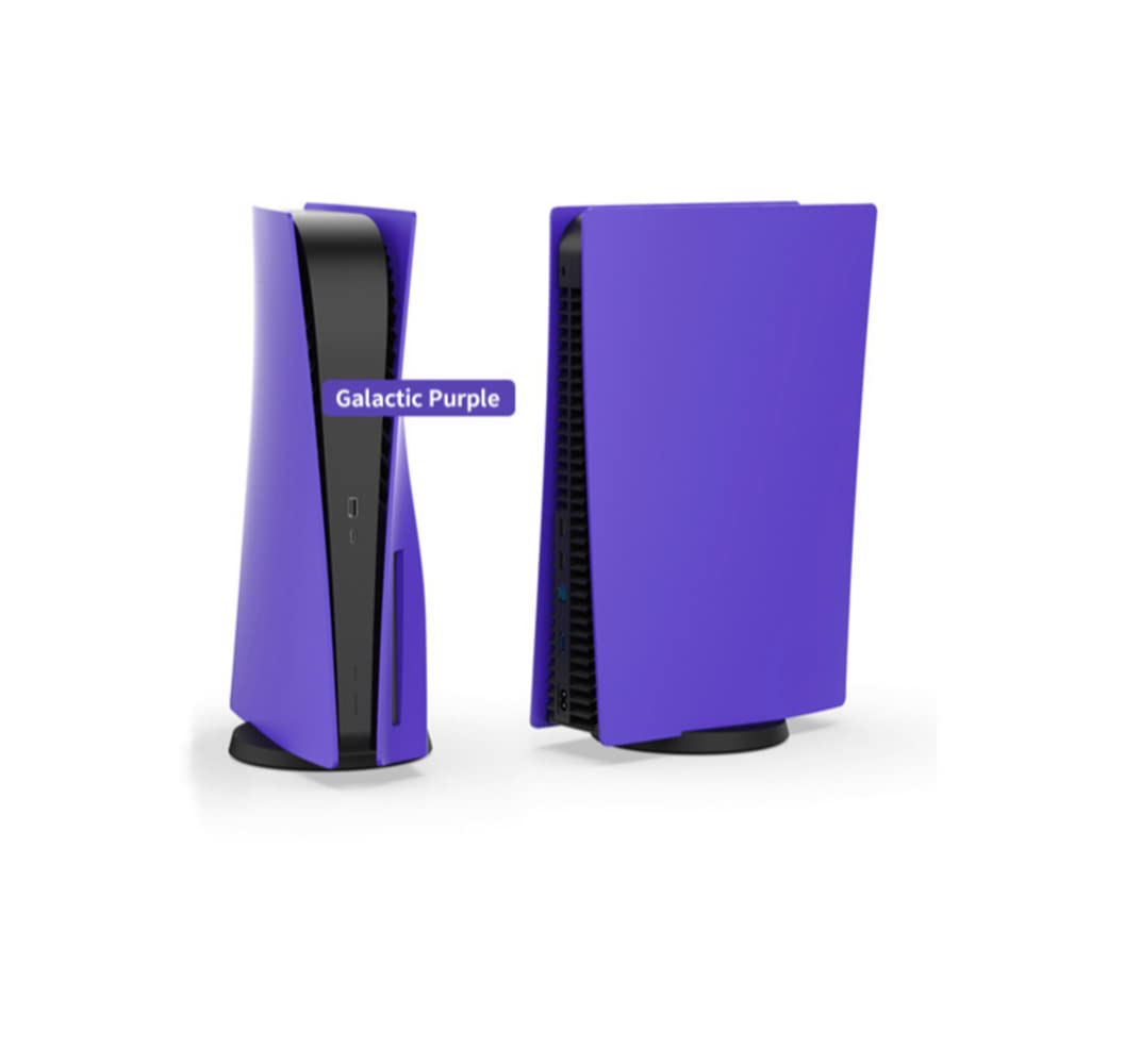 PS5 Console Faceplate Cover Protective Case Skin Shell Skin Hard Protective Shell for PS5 Disc Edition (Purple)