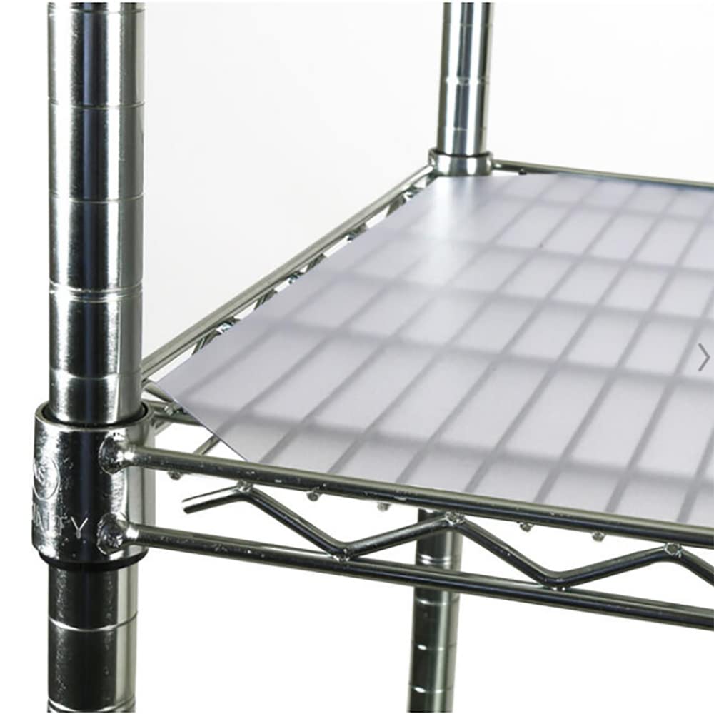 QECOR (Clear, 48" x 24" x 4) Heavy Duty Premium 0.76mm Wire Shelf Liners Set, Waterproof for Metal Rack Protector, Kitchen, Garage, Nonslip Mats for Tier Shelving Unit