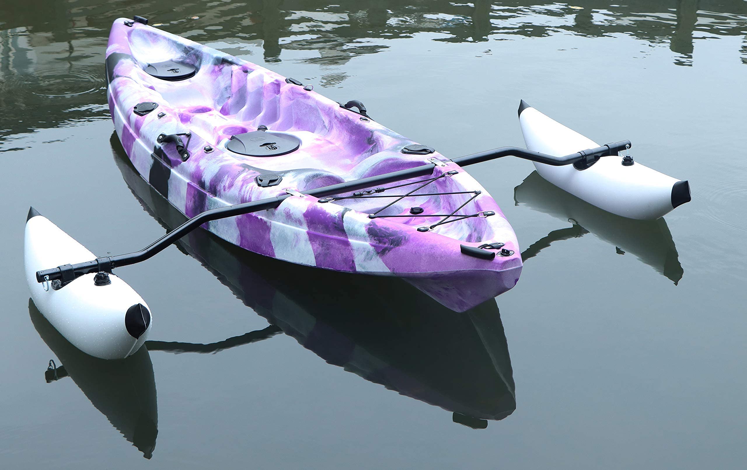 METER STAR Kayak Stabilization System Float and Rods Kit, for Kayaks, Canoes, Fishing Boats, Ocean-Going Boats Easy Install and High Stability