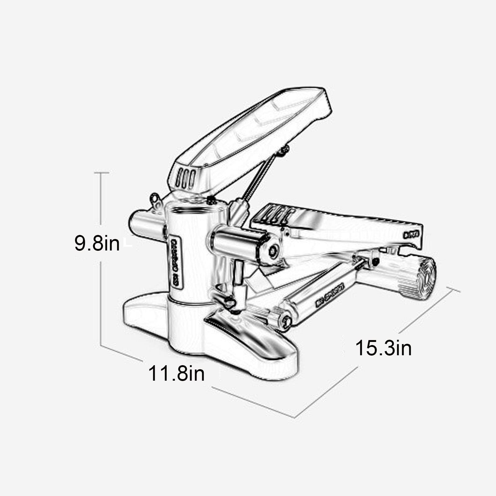 ReligWan Stair Stepper Mini Stepper Exercise Machine with Rubber Ropes and Mat Compact Exercise Equipment for Workout at Home (B)
