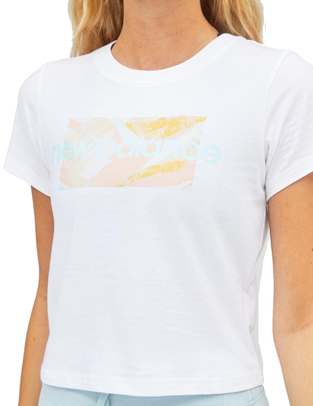 New Balance Women's NB Athletics Mystic Minerals Tee, White, Medium