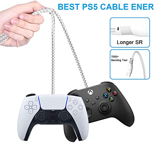 PS5 Controller Charger Cable,2Pack 15FT Charging Cord for Playstation 5 DualSense,Xbox Series X/S Controller,for Nintendo Switch/Lite/OLED,Samsung S21 S20 S22 Plus FE,A52 A32 A12 A13 5G,USB C to A