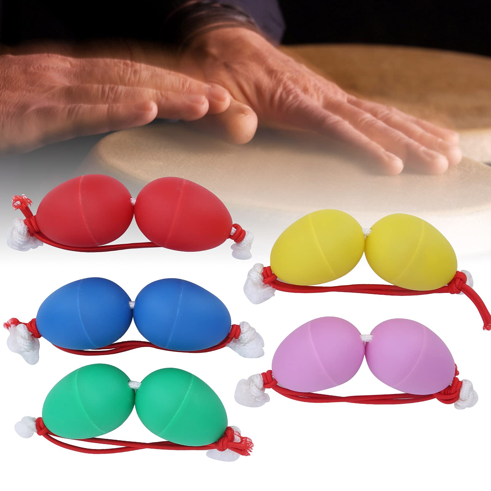 Plastic Egg Shakers, Percussion Musical Egg Music Learning Egg 5Pcs for Beginners To Professionals