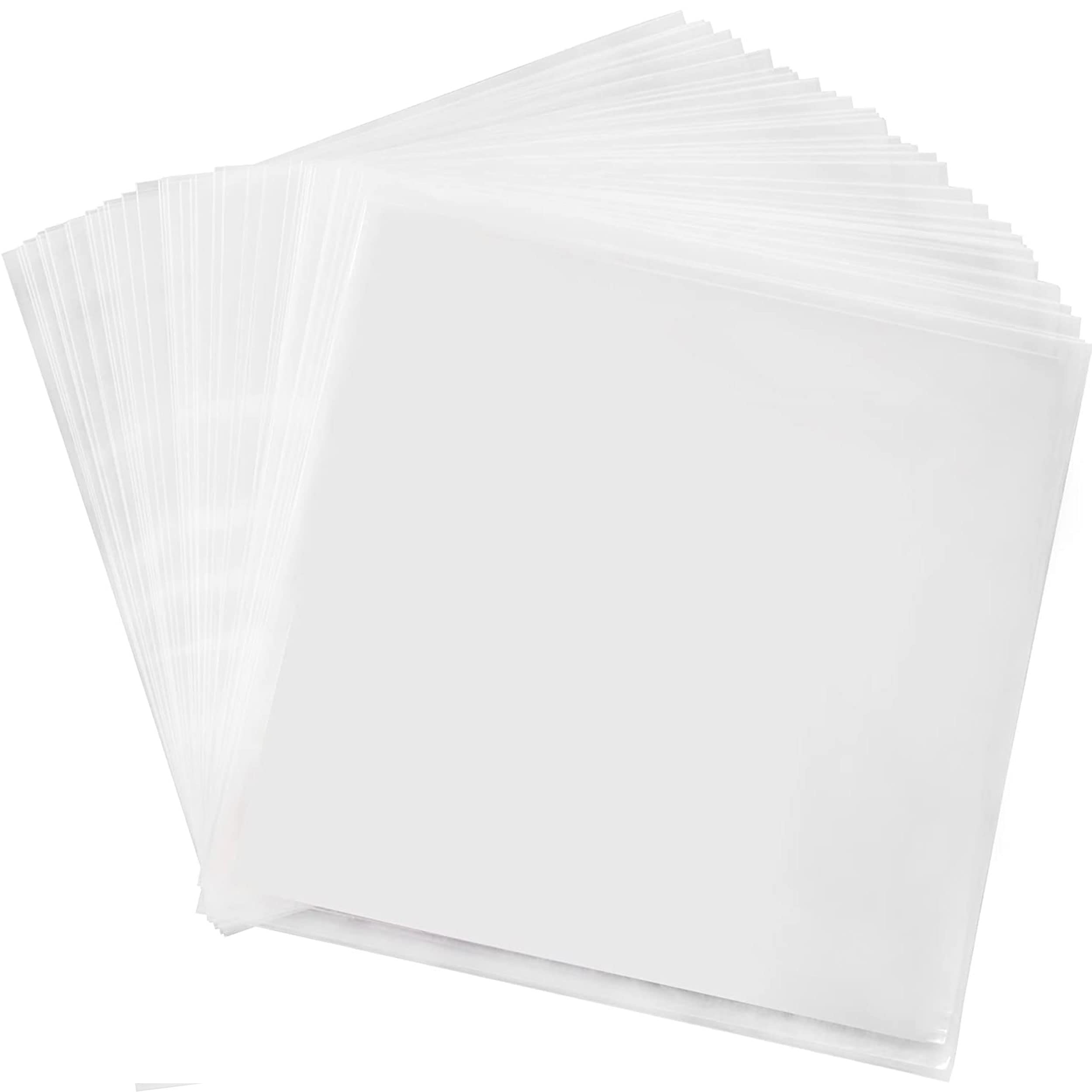 MyLifeUNIT Vinyl Record Sleeves, 110 PCS Clear Plastic Protective Outer Sleeves 3 Mil Thick for Single, Double LP Album Covers, 12.75" x 12.75"