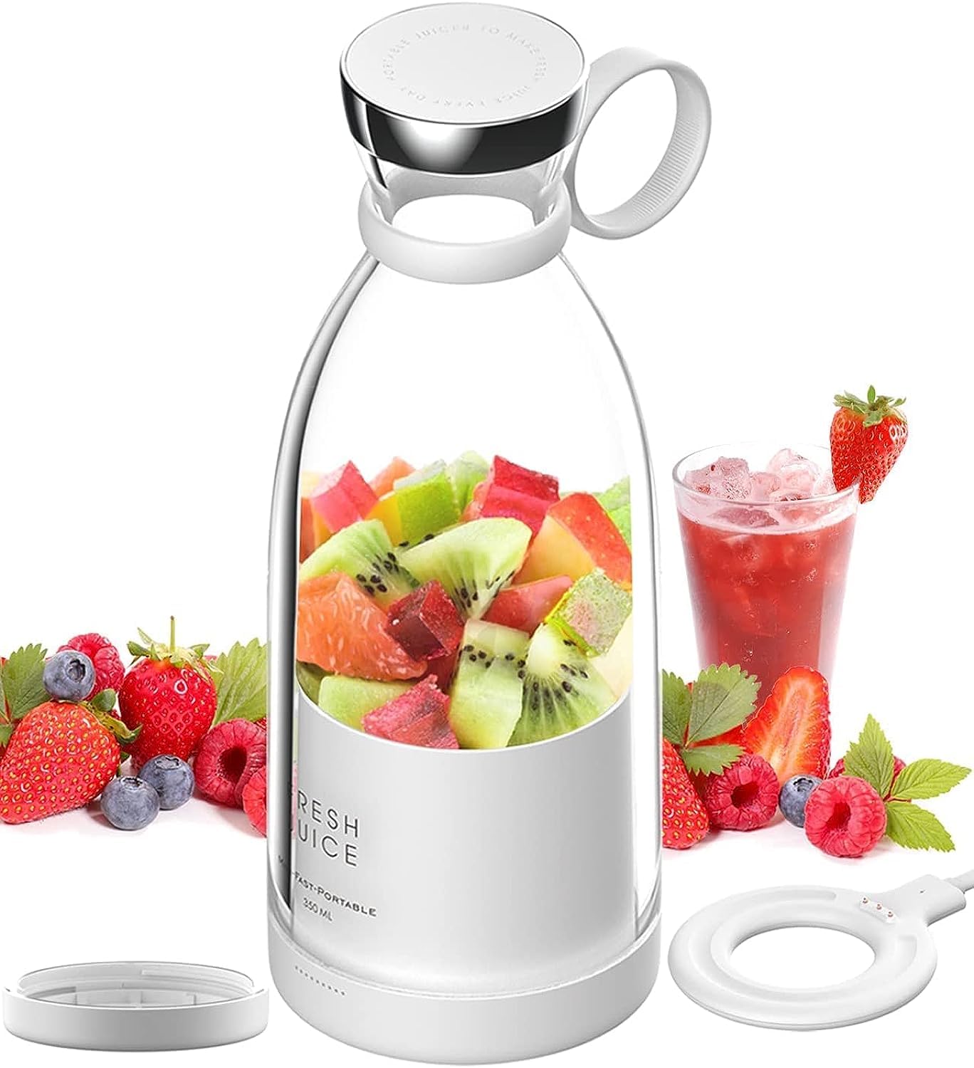 Portable Blender, USB Rechargeable Mini Juicer Blender, Personal Size Blender for Juices, Shakes and Smoothies, Best gift for relatives and friends