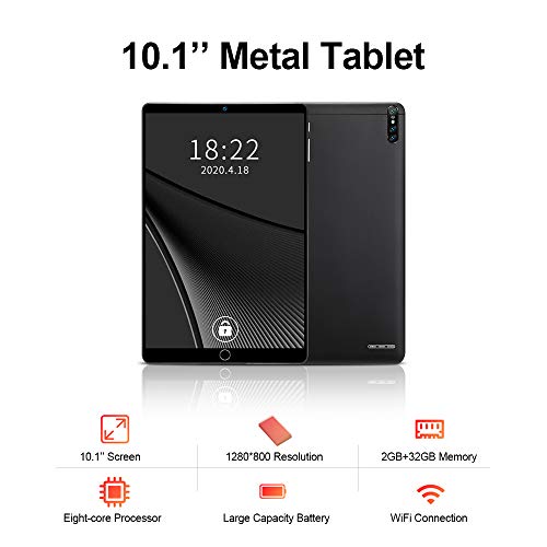 mewmewcat Tablet Computer, 10.1'' Metal Tablet with MT6592 Eight-core Processor 1280 * 800 Resolution 2GB+32GB Memory Support 2G/3G Calls Green+Black US Plug