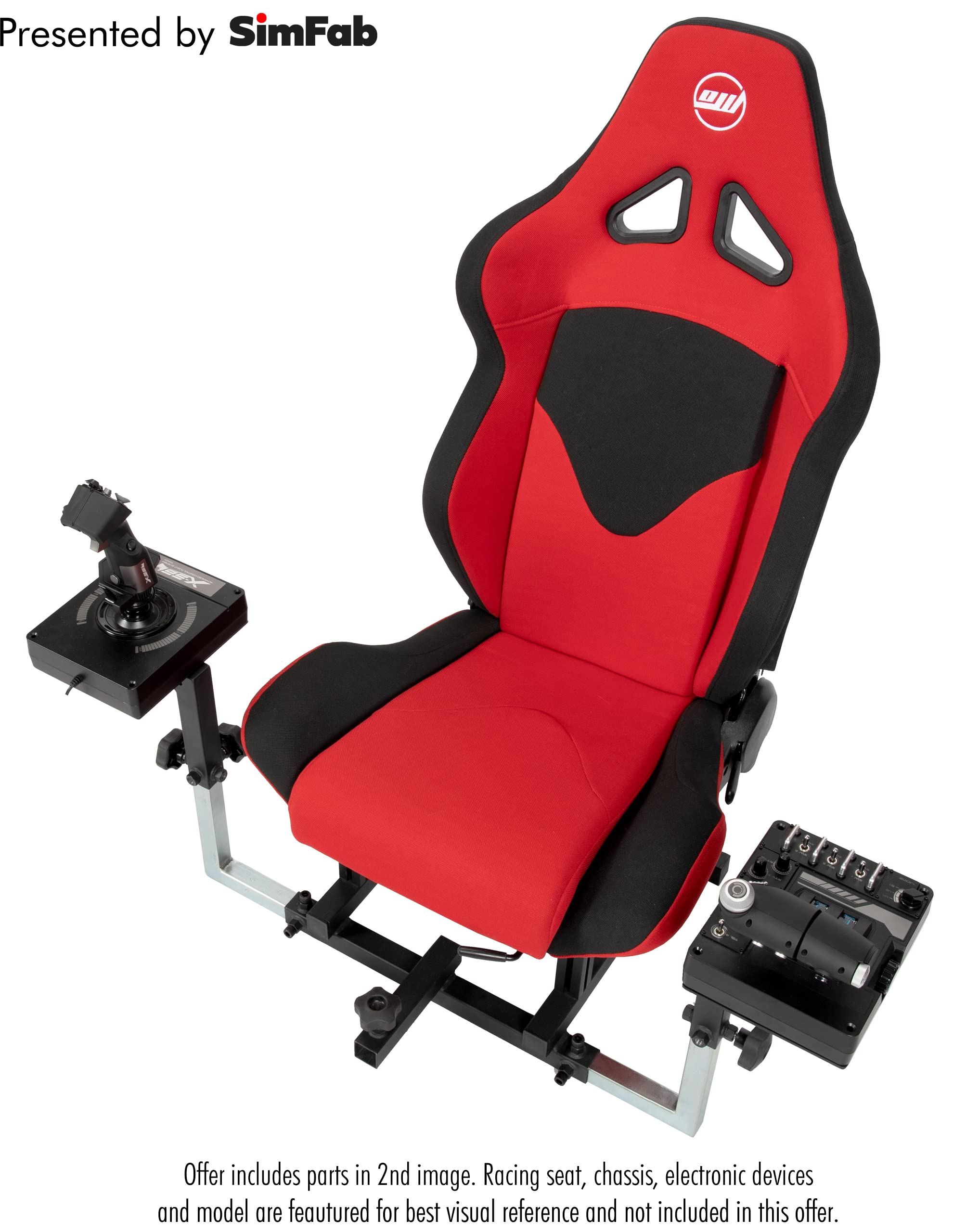 OpenWheeler | Configuration 1 | Flight Simulator HOTAS Add-on Kit. Fits Thrustmaster T.Flight One / 4, T16000M, Airbus, Logitech X56, X52, X52Pro, VKB Gladiator, CH Products, Hori