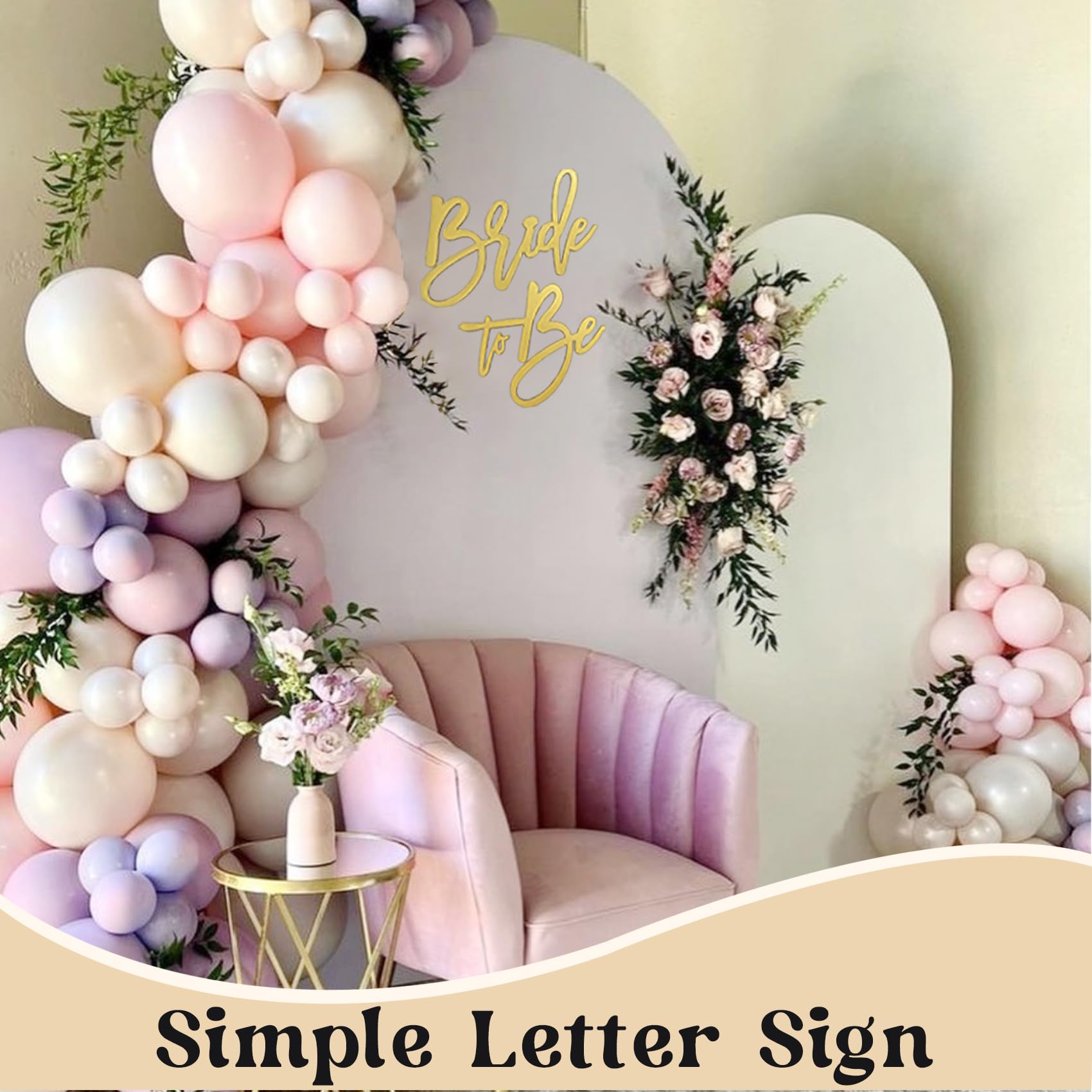 Wooden Bride To Be Sign with Gold Painted for Bachelorette Bridal Party Banner Bridal Shower Bride To Be Decorations(Gold)