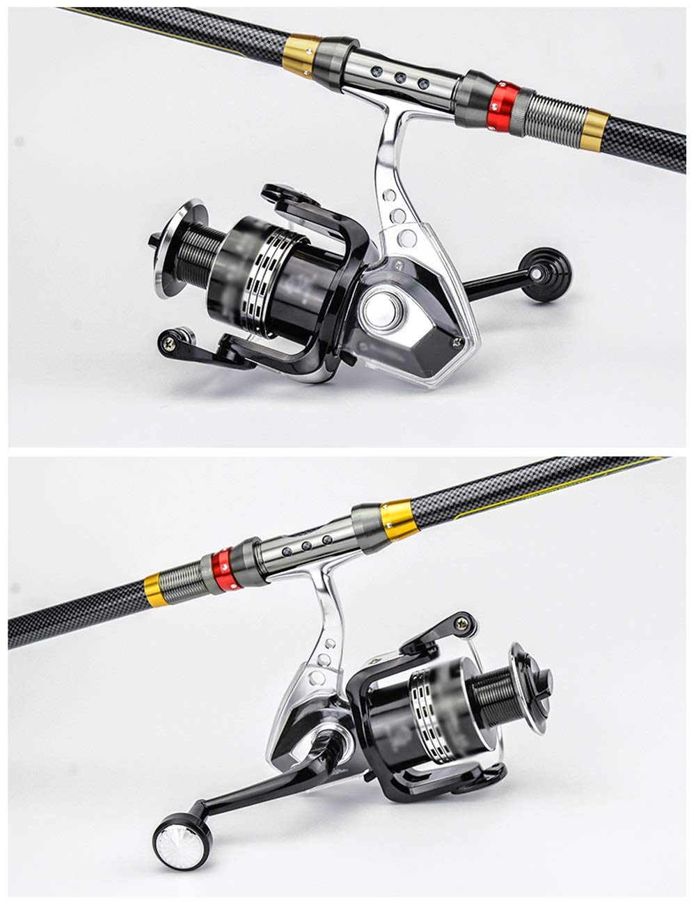 LLJPYX7L Light Fishing Reel, 15 Durable Stainless Steel Bearings, Smooth Fish Rolls for Beginners, Gear Ratio 5.5:1 (Color : B)