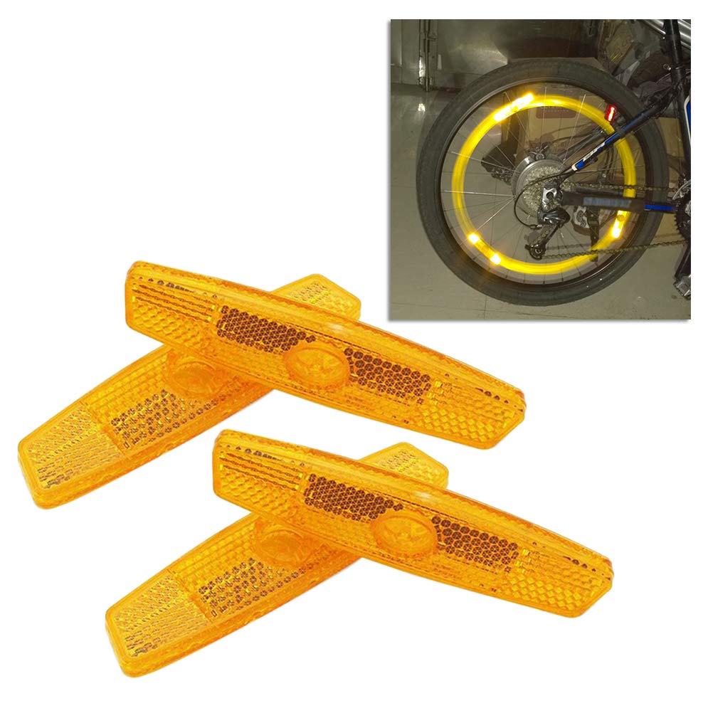 LIOOBO 4Pcs Bike Wheel Safety Warning Reflector Bicycle Wheel Spoke Light for Night Riding