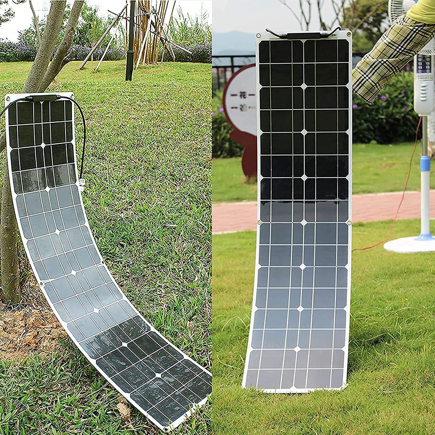 LOPMQRV 1000 Watt Solar Panel Kit,with 2pcs car Inverter and 2pcs 40A Charge Controller 4pcs 250 Watt Flexible Monocrystalline Solar Panel for 12-24V Battery Charging Car Battery Camper RV Yacht Boat