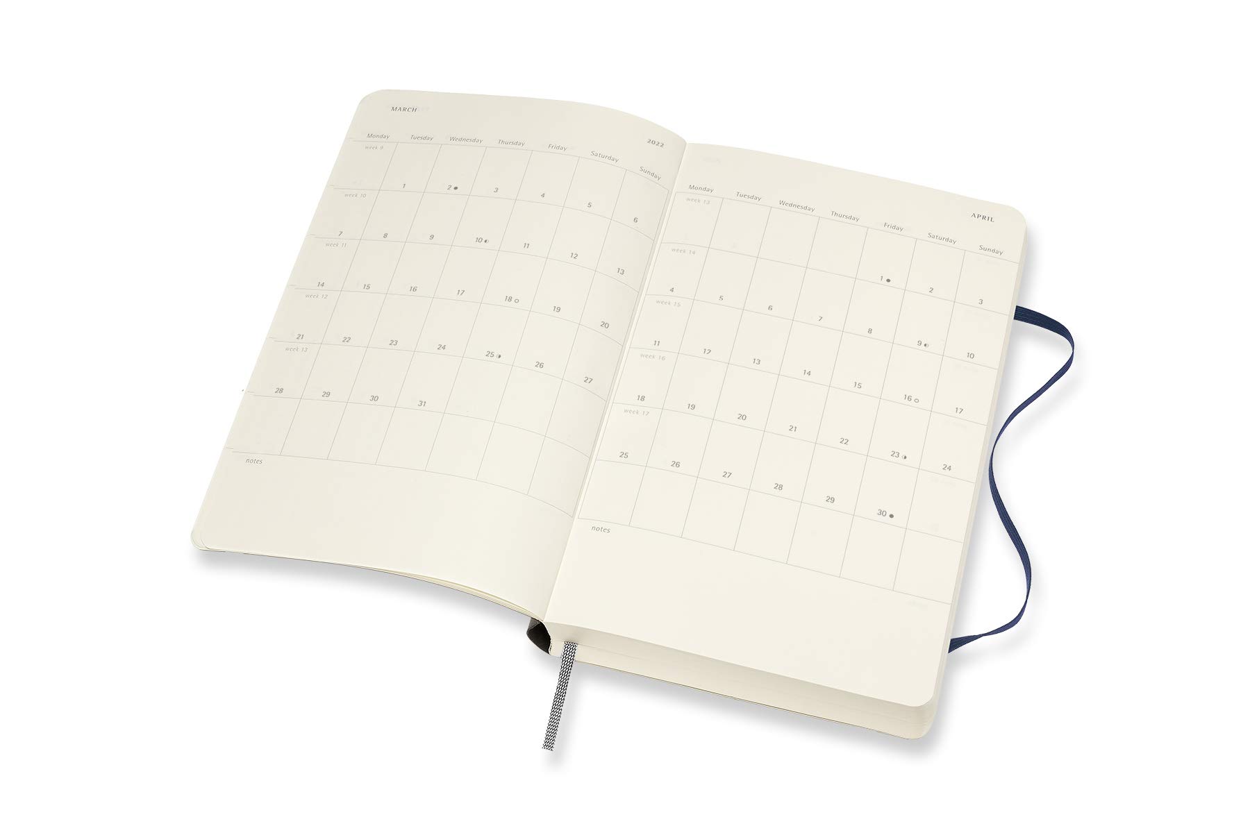 Moleskine Classic 18 Month 2021-2022 Daily Planner, Soft Cover, Large (5" x 8.25"), Black