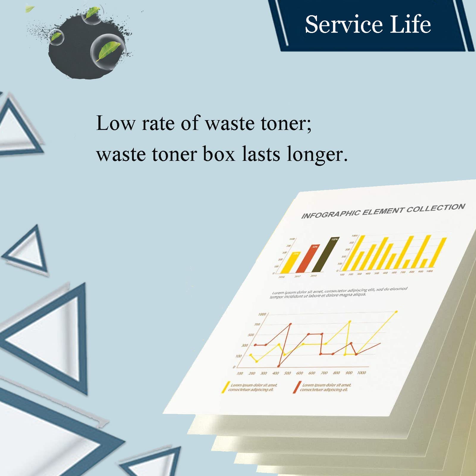 MYSEC TB-FC55 Waste Toner Collection Unit Replacement for Toshiba 6516 5506 5508A 6508 7508 8508A Printer Waste Toner Container 1 Pack