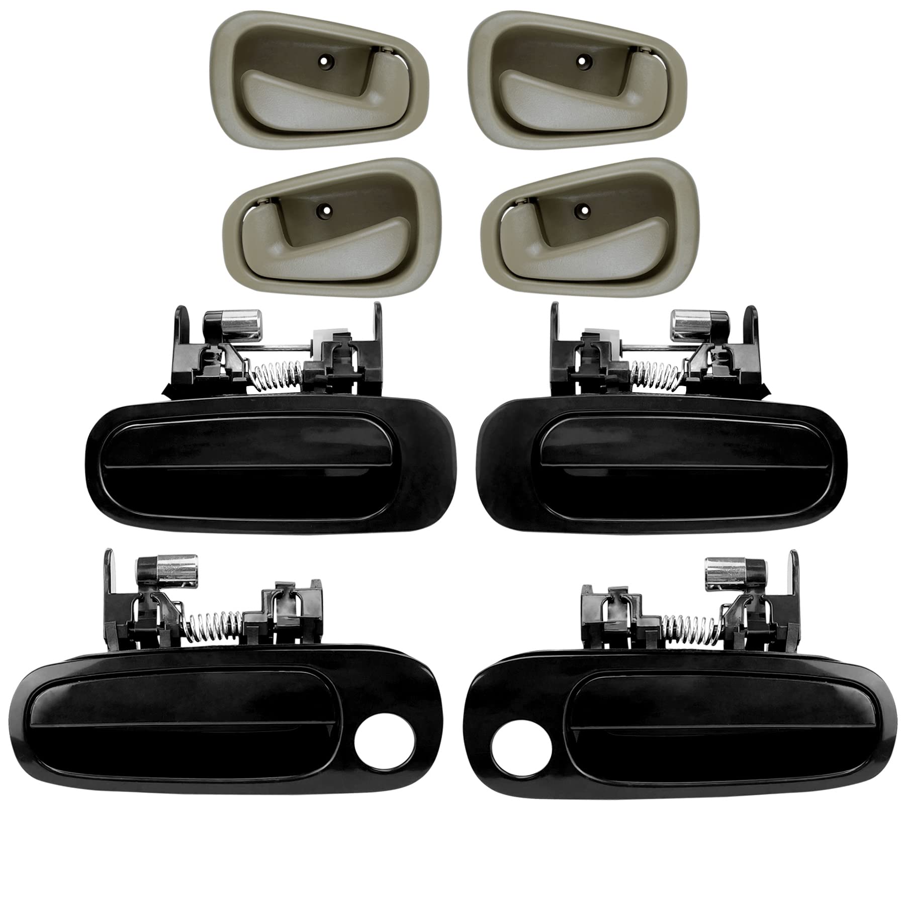 SERVOMASTER 8PCS Interior Door Handle Front Rear Left and Right Side