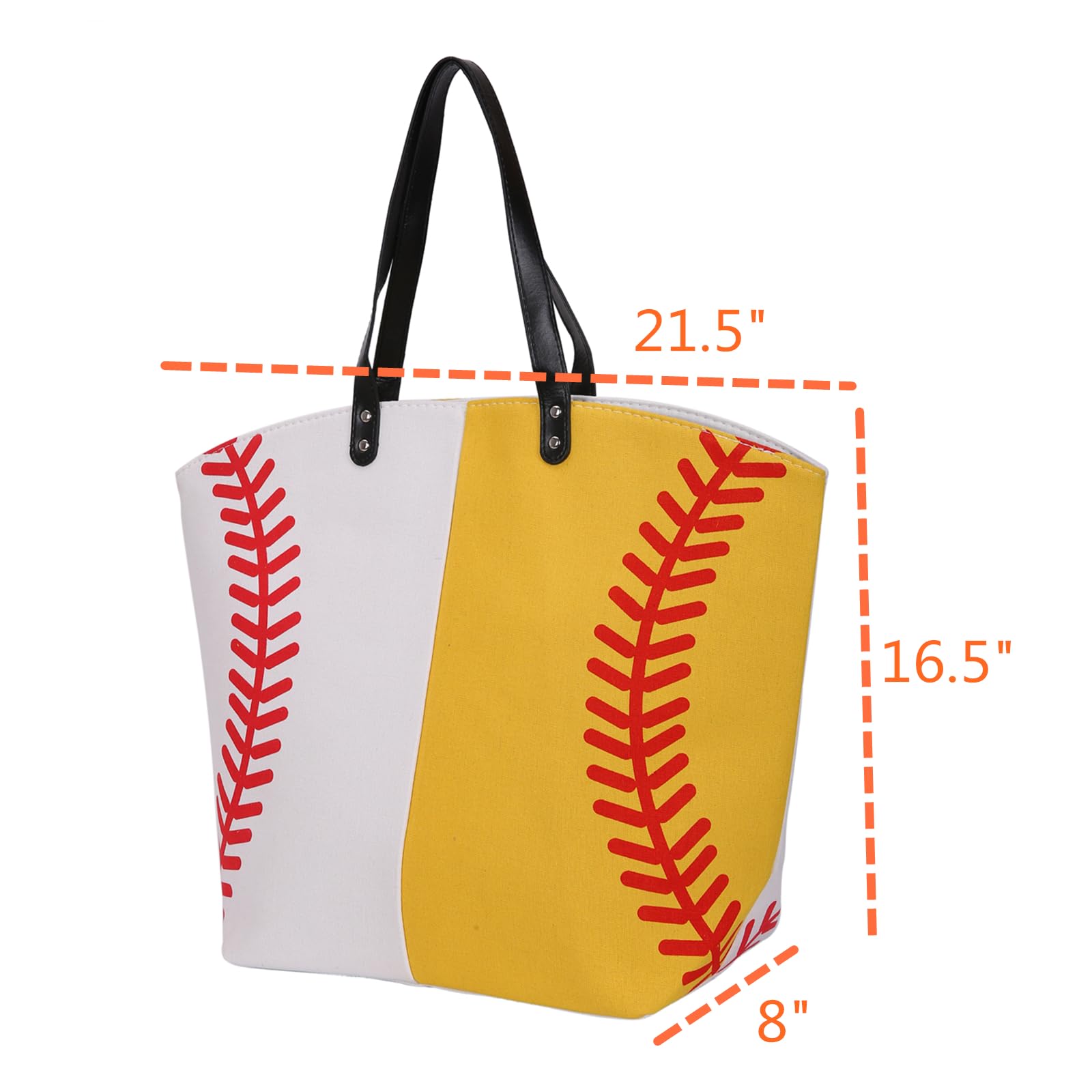 Large Baseball Tote Bag Sports Prints Utility Tote Beach Bag Travel Bag