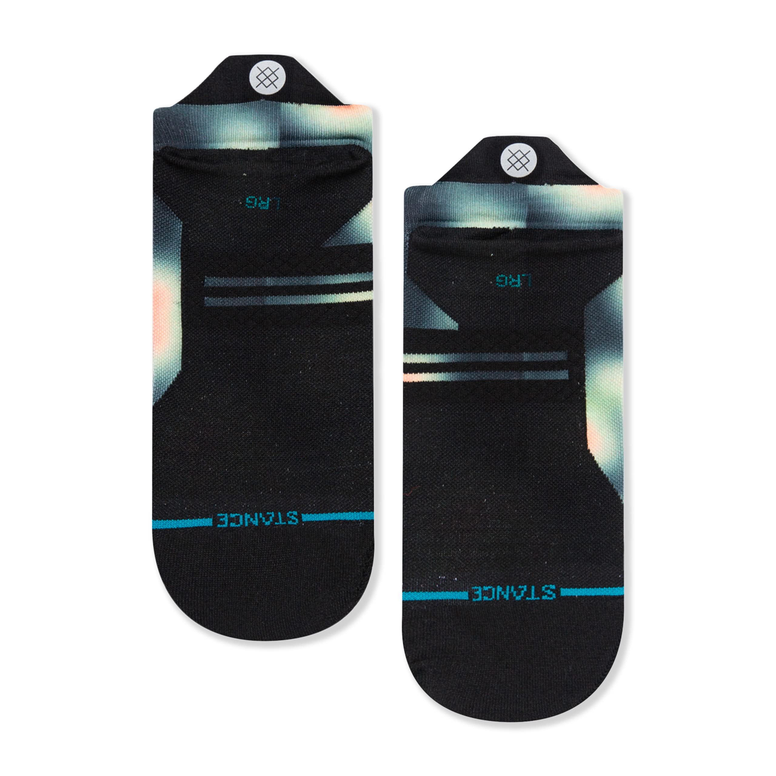 Stance Heat Tab Ultralight Run Sock Washed Black LG (US Men's Shoe 9-13, Women's Shoe 11-14)