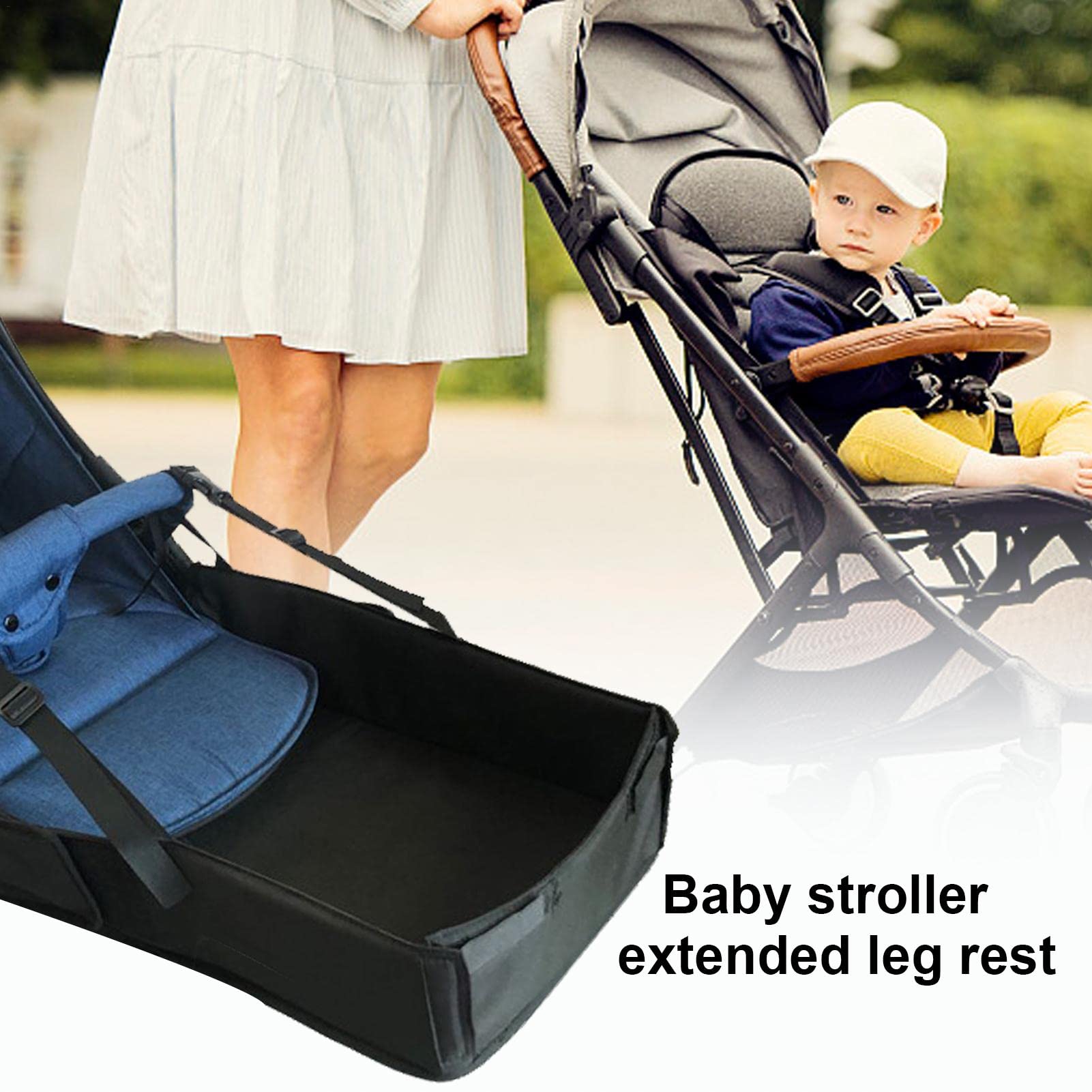 SuTL Foot Rest for Stroller - Adjustable Baby Stroller Footrest Extension | Pram Feet Extension Footrest Pushchair Accessories, 50cm Extended Seat Board for Stroller Pram