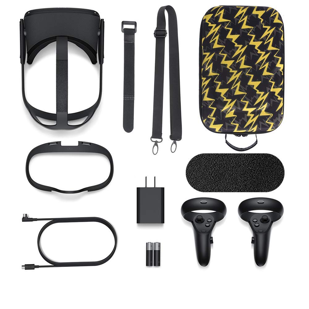 Oriolus Hard Case for Oculus Quest All-in-one VR Gaming Headset and Controllers Accessories Carrying Bag (Yellow)