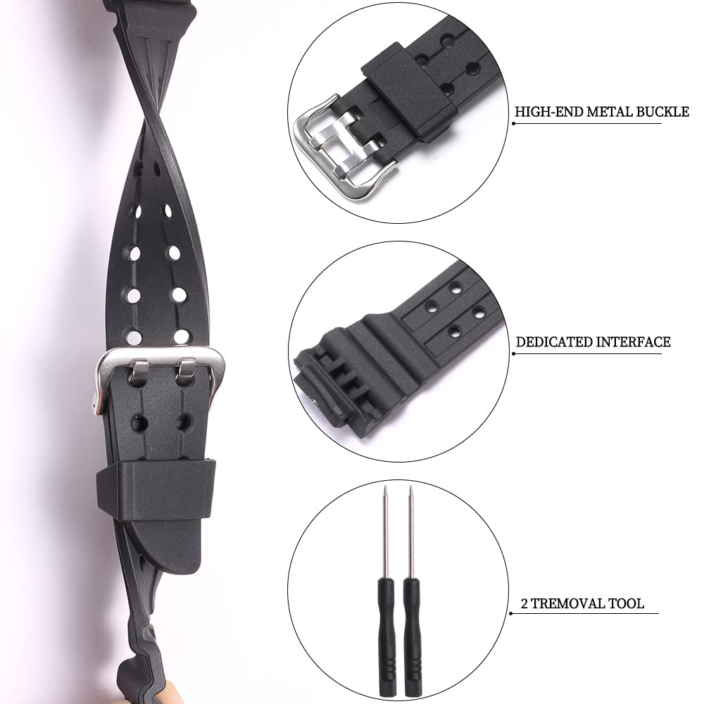 Resin strap Compatible with Casio G-Shock GWF-A1000 D1000 for Frogman men's Wristwatch Band Bracelet