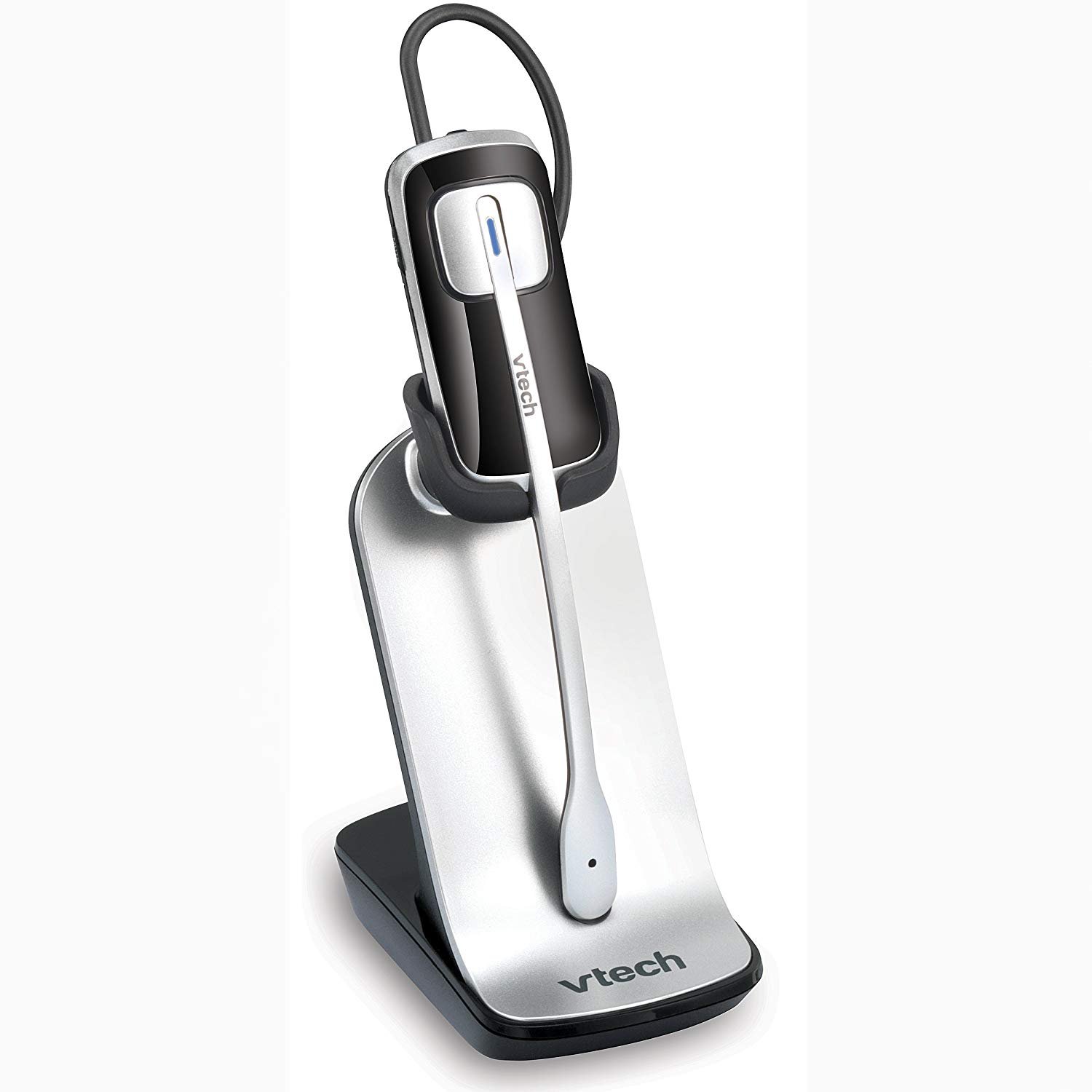 VTech Connect to Cell DS6771-3 DECT 6.0 Cordless Phone - Black, Silver, 6.9" x 4" x 6.6" & Accesssory Cordless Headset
