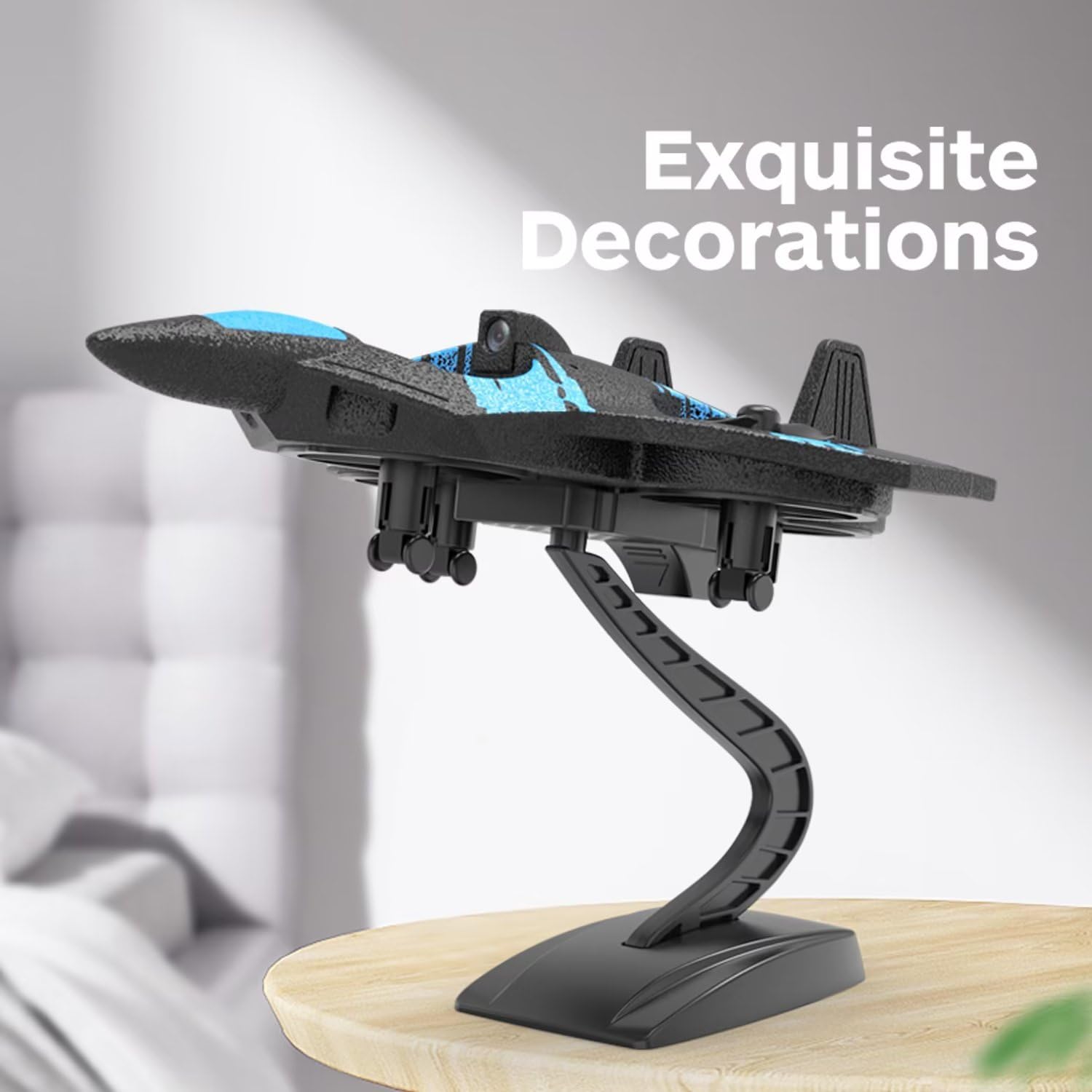 Leencum RC AirPlane Drone, Remote Control Airplane Quadcopter Helicopter with Auto Hovering,3D Flips,3 Speed Modes,long Flight Distance Flying Time Blue