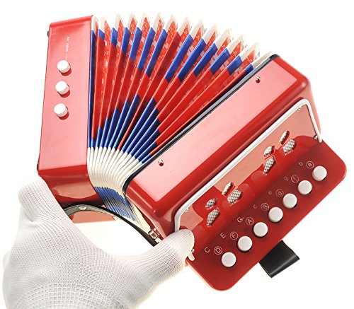 Kids Accordion Musical Instrument For Children, Beginner Friendly, Lightweight Easy to Learn Music, Kids Learning Instrument 10 Keys Control