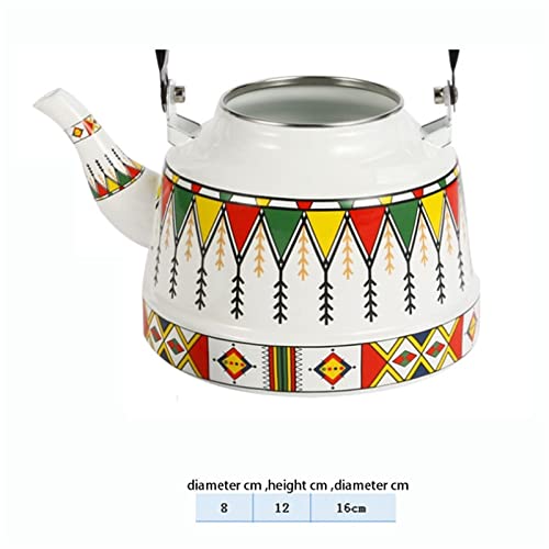 VEDEXA Espresso Kettle 1.7L Enamel Teapot, Induction Cooker, Kettle, Large Capacity Cold Water Kettle, Enamel Kettle, Coffee Pot (Color : A001)