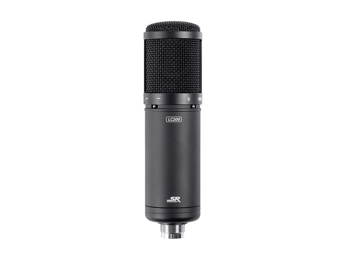 Monoprice Large Studio Condenser Microphone - Multi-Pattern with 34mm Capsule, Shock Mount and Hard Carrying Case, LC200 - Stage Right Series